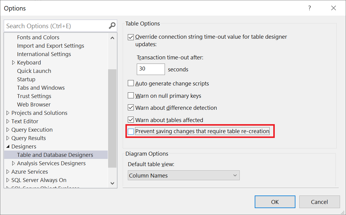 MSSQL – Saving changes is not permitted przy próbie zapisania zmian w ...