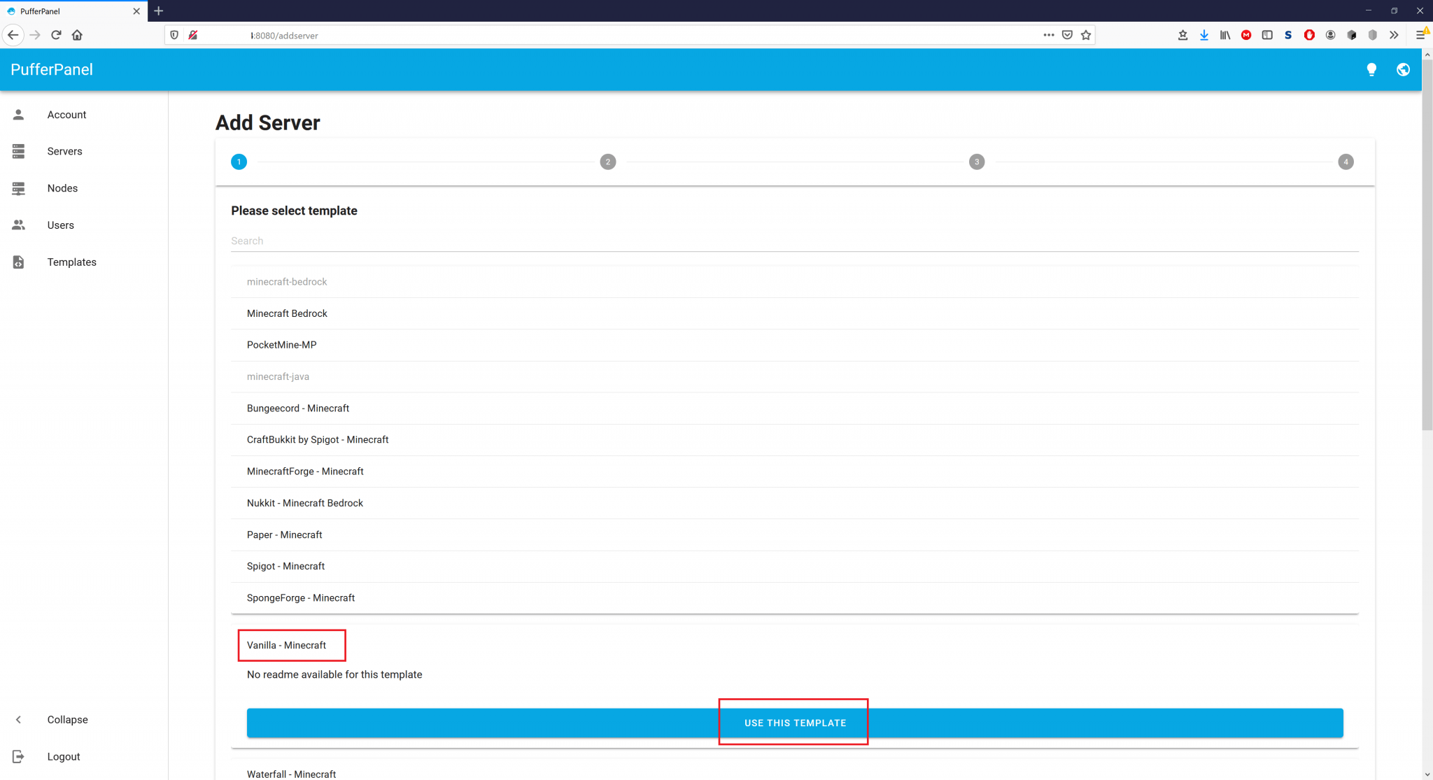 Instalacja panelu PufferPanel 2 (Debian 9) wraz z przykładowym serwerem ...